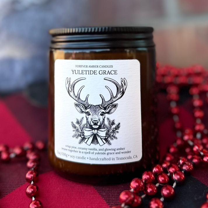 Yuletide Grace 7oz candle – Forever Amber Candles